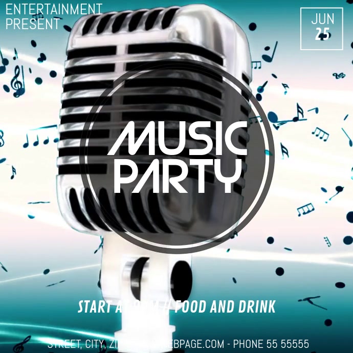 music party video flyer template | PosterMyWall