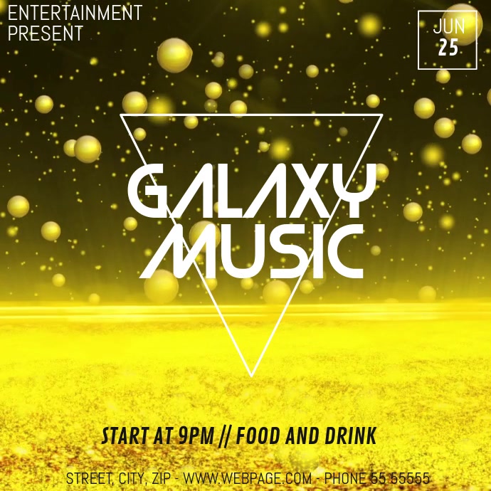 Music party video flyer template | PosterMyWall