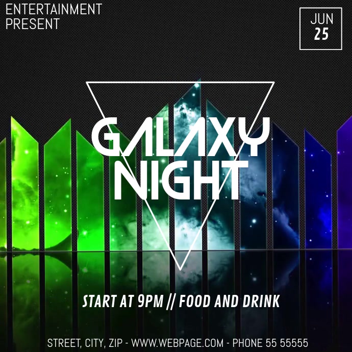 Music party video flyer template | PosterMyWall
