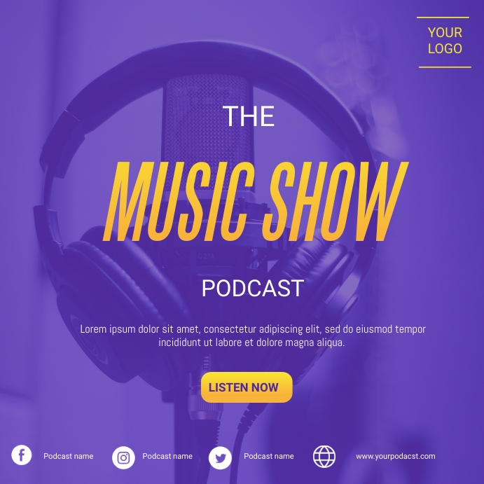 Music podcast Template | PosterMyWall
