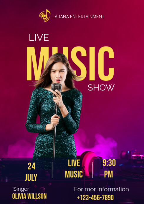 Music programs night show entertainment big big offer Template ...