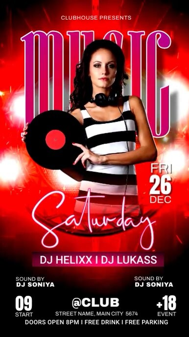 MUSIC SATURDAY Template | PosterMyWall