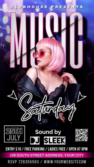 MUSIC SATURDAY PARTY FLYER TEMPLATE POSTER | PosterMyWall