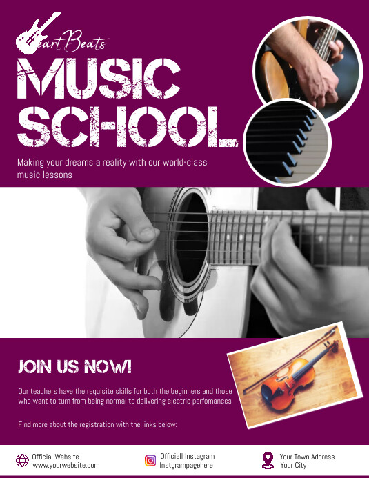 Plantilla de Music school poster | PosterMyWall