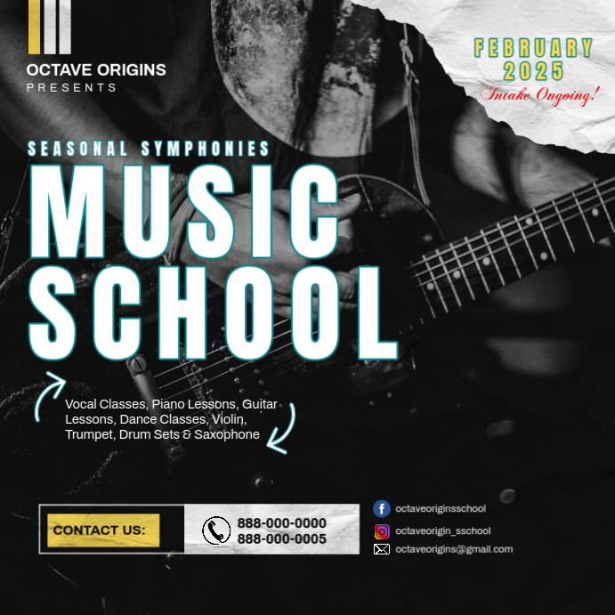 Music School Poster Template | PosterMyWall