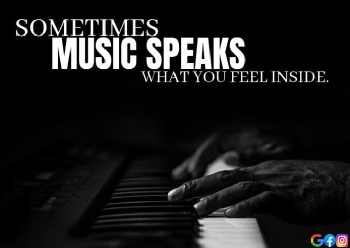Copy of MUSIC SPEAKS QUOTE TEMPLATE | PosterMyWall