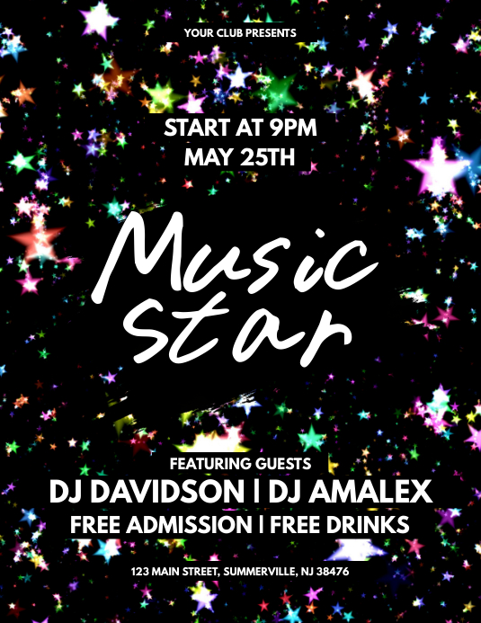 Music Star Flyer Template | PosterMyWall