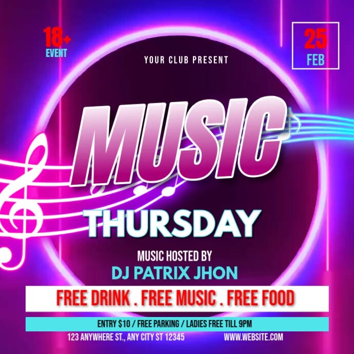 music Thursday Template | PosterMyWall