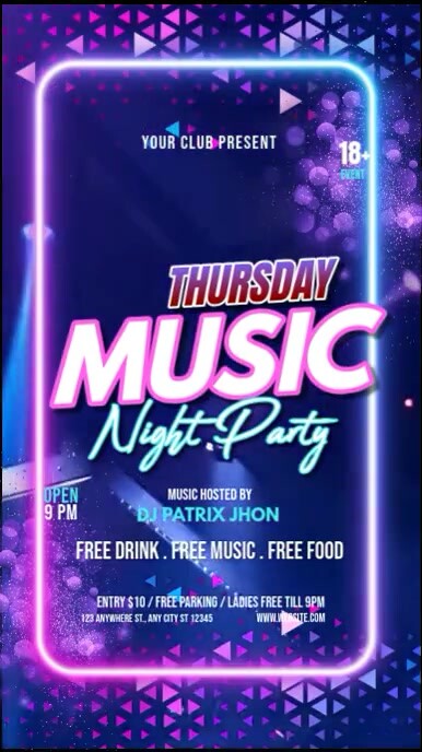Copy of Music Thursday night party | PosterMyWall