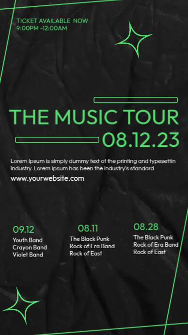 Music Tour Poster Template | PosterMyWall