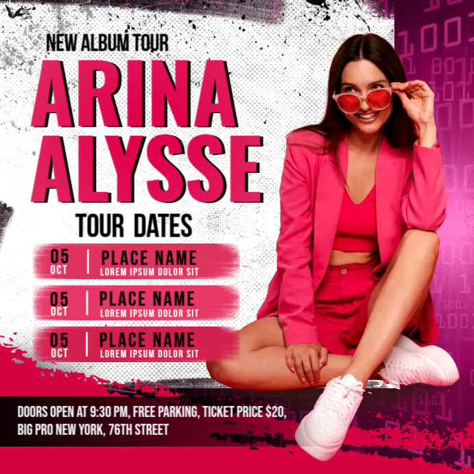 Music Tour Schedule Template | PosterMyWall