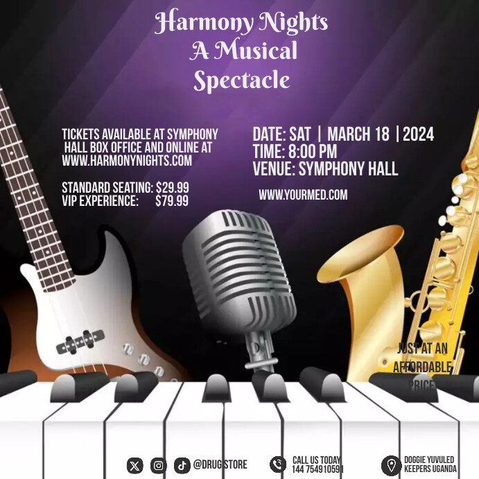 Copy of musical harmony nights | PosterMyWall