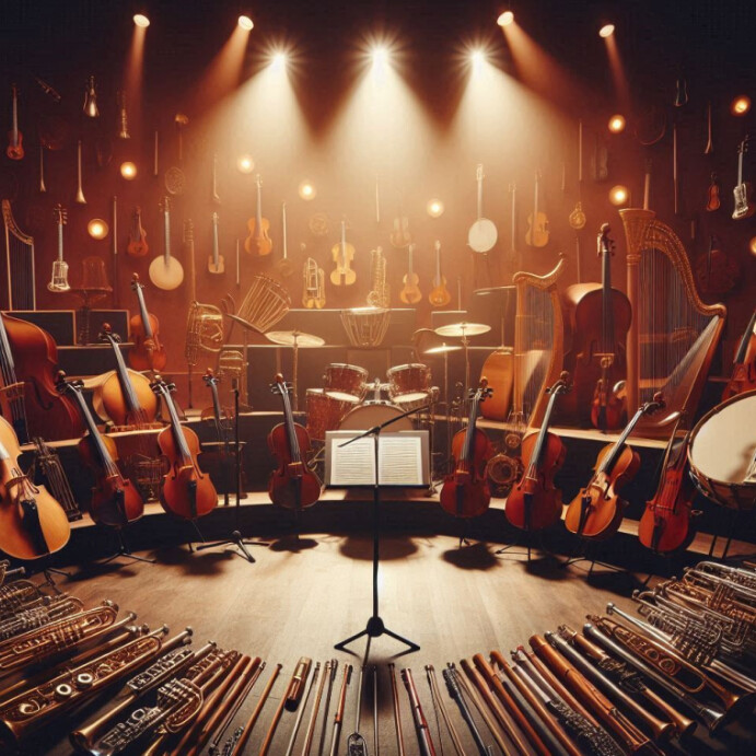 Musical Instrument in Studio Template | PosterMyWall