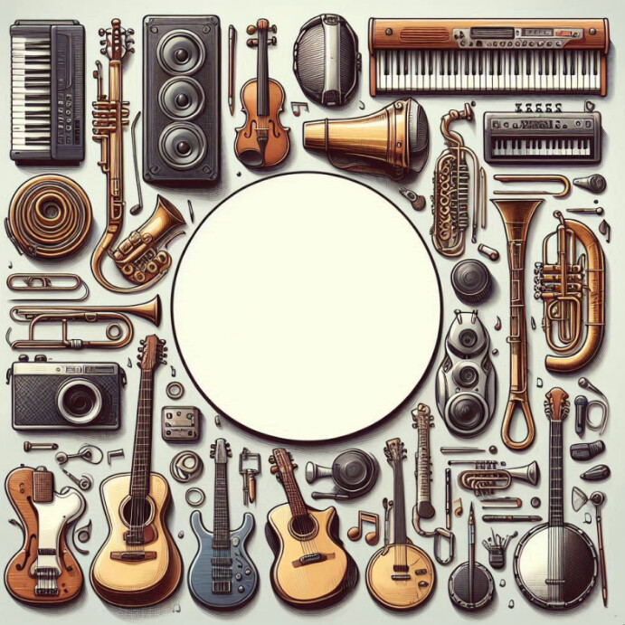 Musical Instruments Banner Template | PosterMyWall