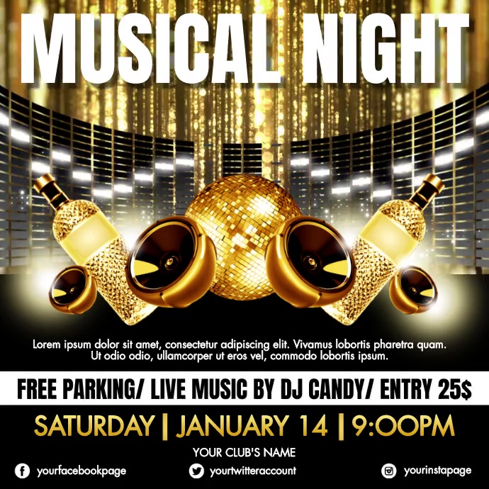 Copy of Musical Night, Party | PosterMyWall