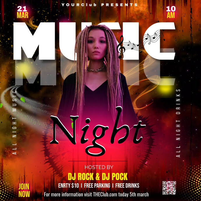 Plantilla de musical night ads | PosterMyWall