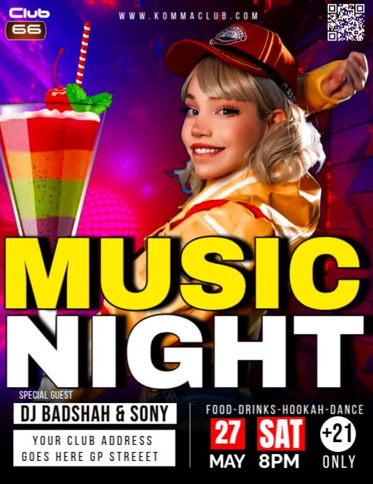 musical night dance party Template | PosterMyWall