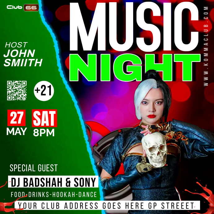 musical Night Party /dj night party Template | PosterMyWall