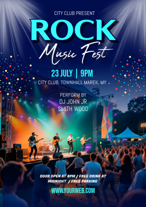 Musical Party Event Flyer Template | PosterMyWall