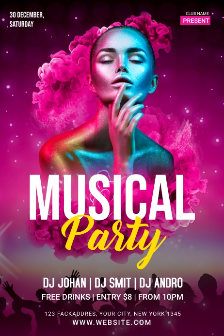 Musical party Poster Template | PosterMyWall