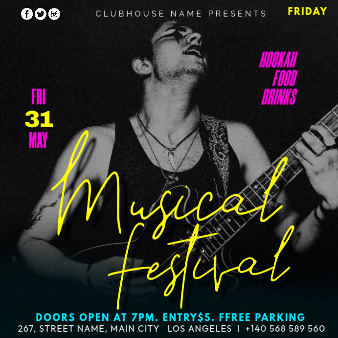 musicalfestival.a Template | PosterMyWall