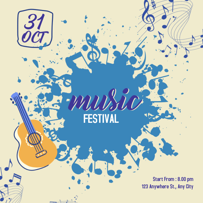 Musik festival Instagram Post Template | PosterMyWall