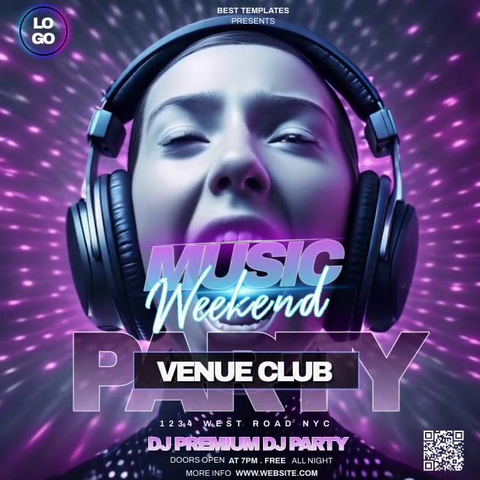 musiv party night ad Template | PosterMyWall