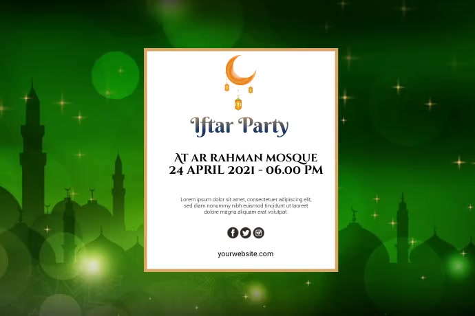 MUSLIM EVENT VIDEO TEMPLATE | PosterMyWall