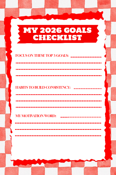 My 2026 Goals Checklist Template | PosterMyWall