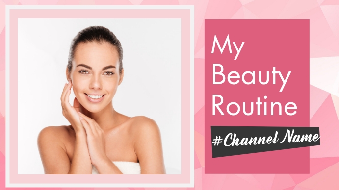 Copy of my beauty routine youtube thumbnail design te | PosterMyWall