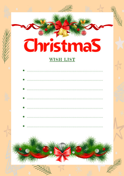 My Christmas Wish List Template | PosterMyWall