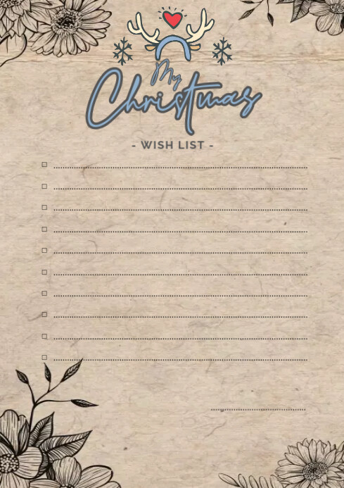 Copy of My Christmas Wish List | PosterMyWall