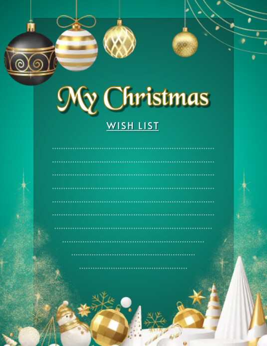 My Christmas Wish List Flyer Template | PosterMyWall