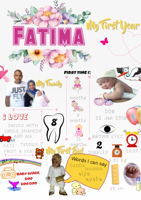 My First Year Template | PosterMyWall