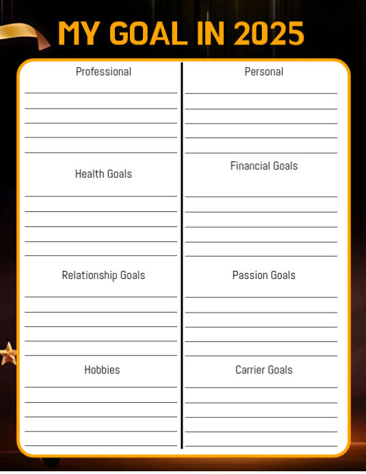 My Goal in 2025 Template | PosterMyWall