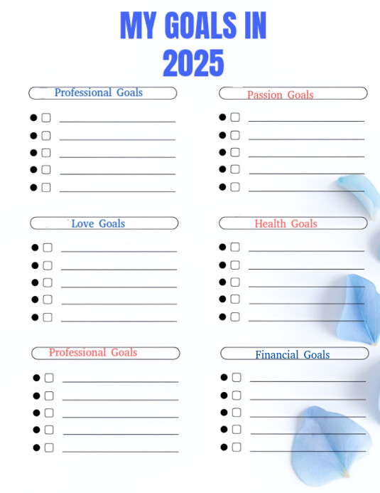 My goals in 2025 Template | PosterMyWall