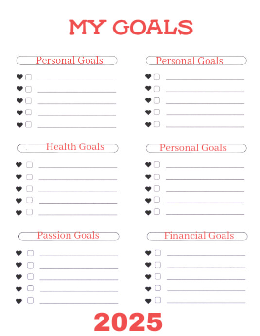 My goals in 2025 Template | PosterMyWall