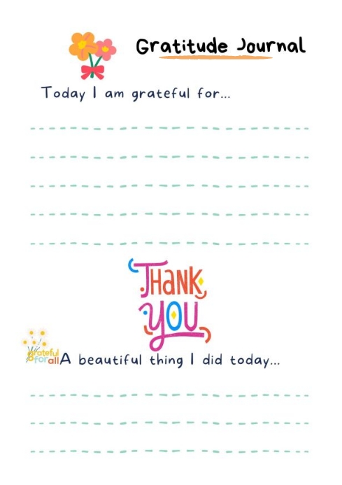 my gratitude journal free template | PosterMyWall