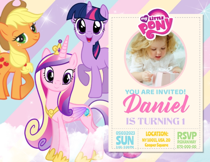 My little pony Template | PosterMyWall