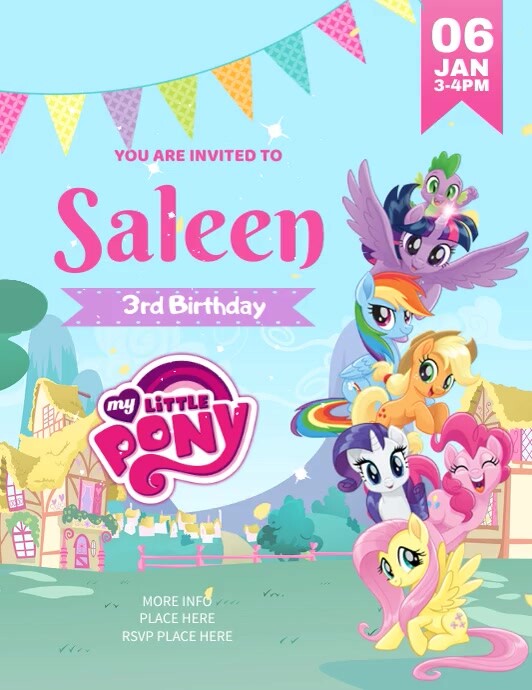 My Little Pony Template | PosterMyWall