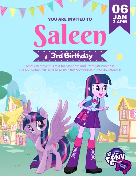 My Little Pony Template | PosterMyWall