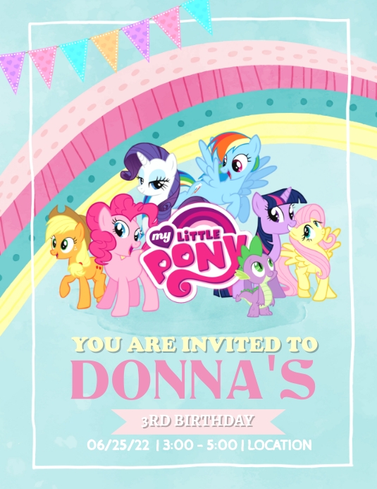 My Little Pony Template | PosterMyWall