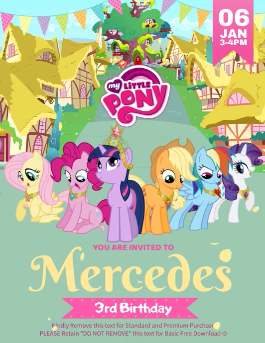 My Little Pony Template | PosterMyWall