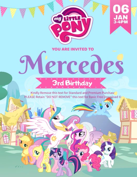 My Little Pony Template | PosterMyWall