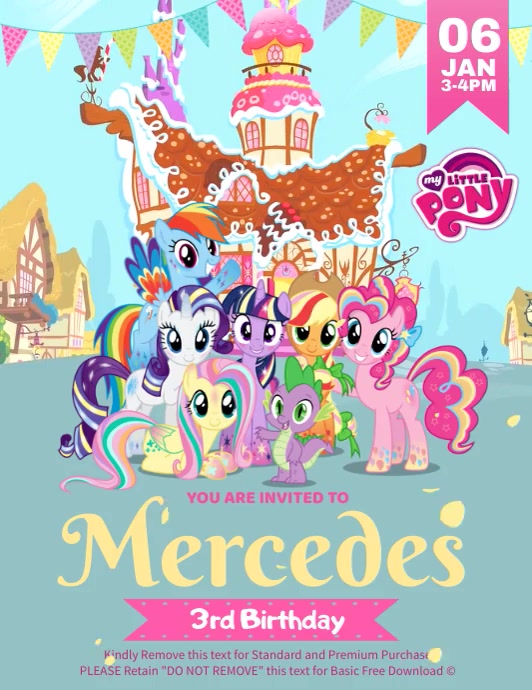 My Little Pony Template | PosterMyWall