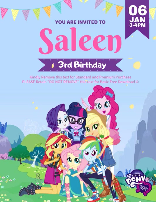 My Little Pony Template | PosterMyWall