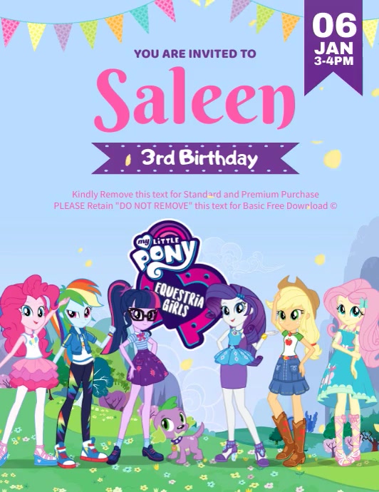 My Little Pony Template | PosterMyWall