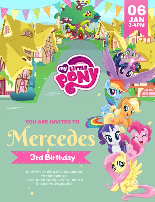 My Little Pony Template | PosterMyWall