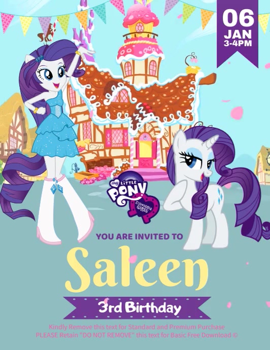 My Little Pony Template | PosterMyWall