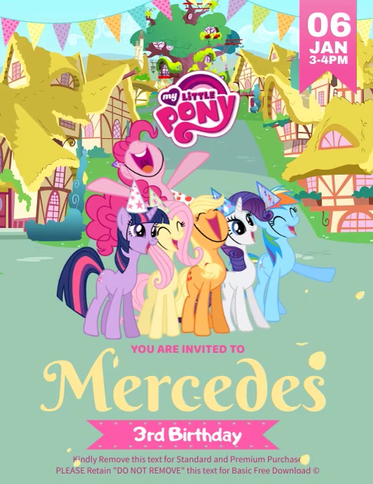 My Little Pony Template | PosterMyWall